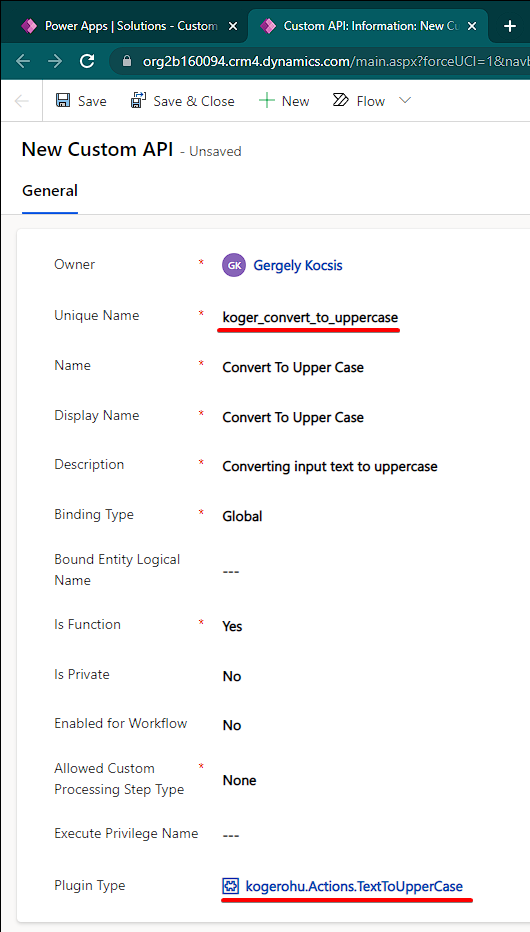 Custom API létrehozása Dataverse-ben - KOGERO